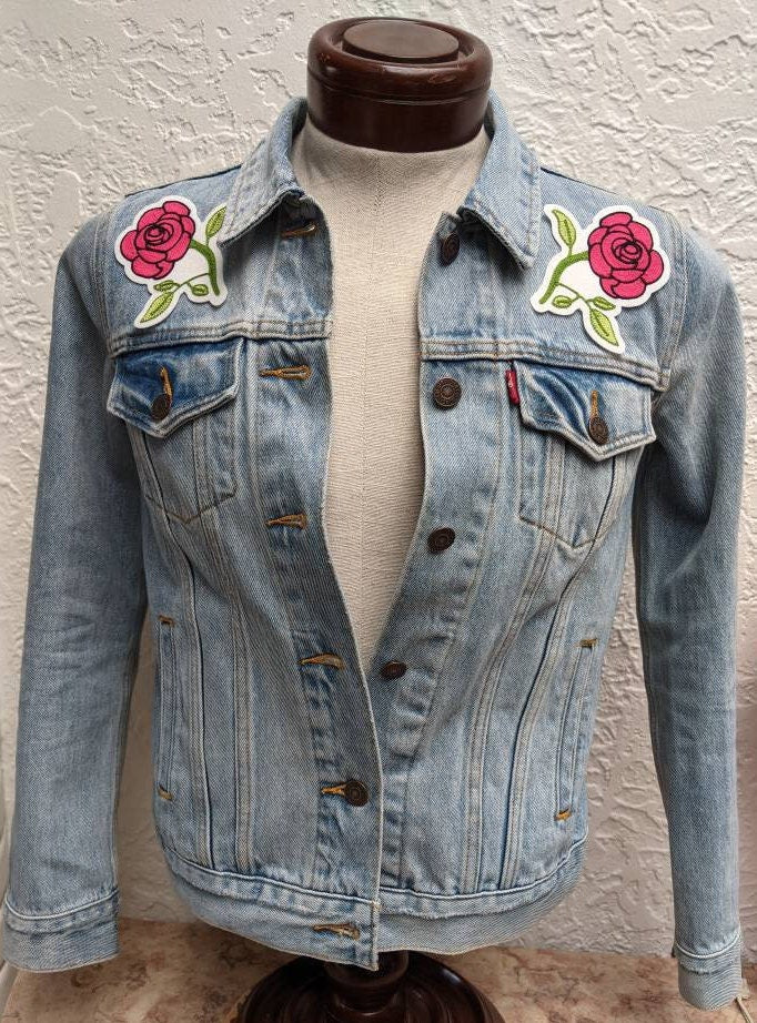Vintage Style Chainstitch Rose Patch - Available in Different Colors - – Pinsetter Alley